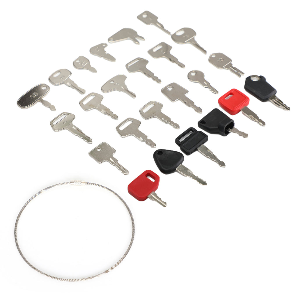 24 Heavy Equipment Construction Ignition Key Set For Case JD Komatsu J ...