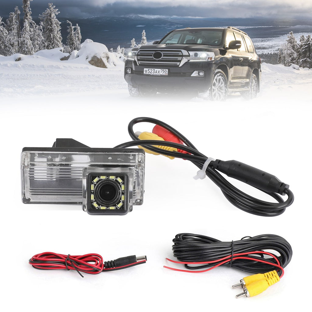 Reverse Backup Camera 12LED Fit For Toyota Land Cruiser 70/100/200 Ser ...