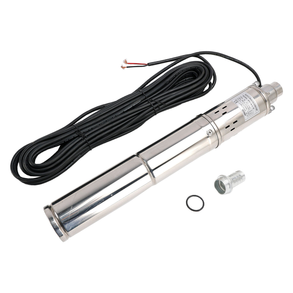 3" 12V 150W MPPT Screw Solar Bore Pump Submersible Deep Well Hole Stee ...