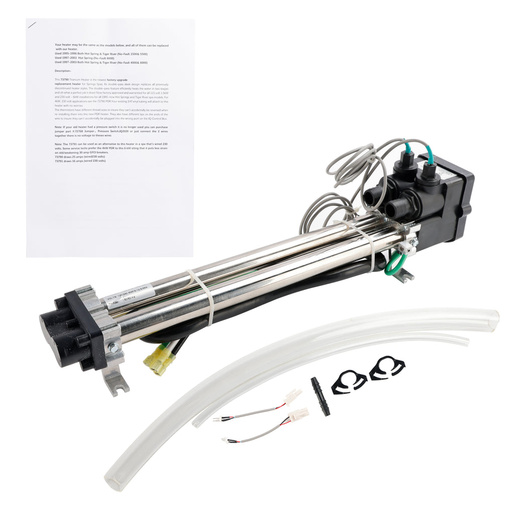 No-Fault Titanium Spa Heater for Hot Spring/Watkins/Caldera/Tiger Rive ...